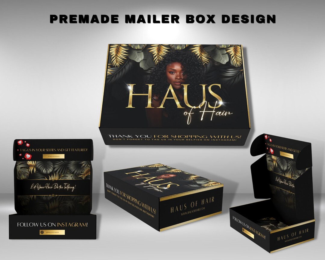 DESIGN ONLY| Box Design Customized to Your Business| Box Design for Wig ...