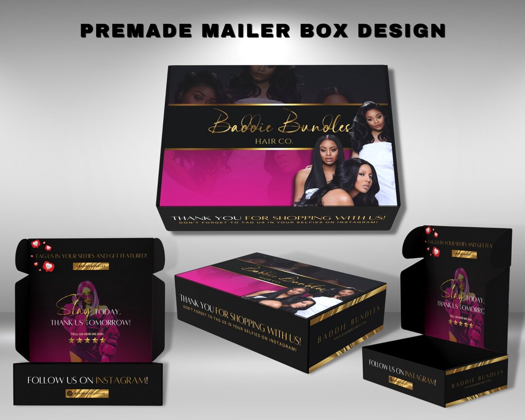 DESIGN ONLY| Box Design Customized to Your Business| Box Design for Wig ...