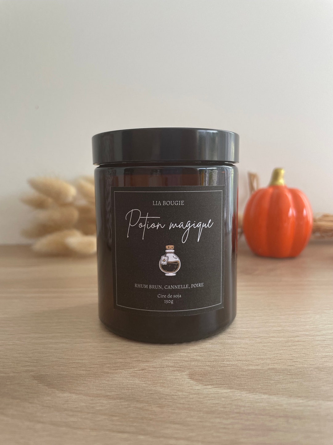Scented Candle Magic Potion Dark Rum Cinnamon Pear - Etsy