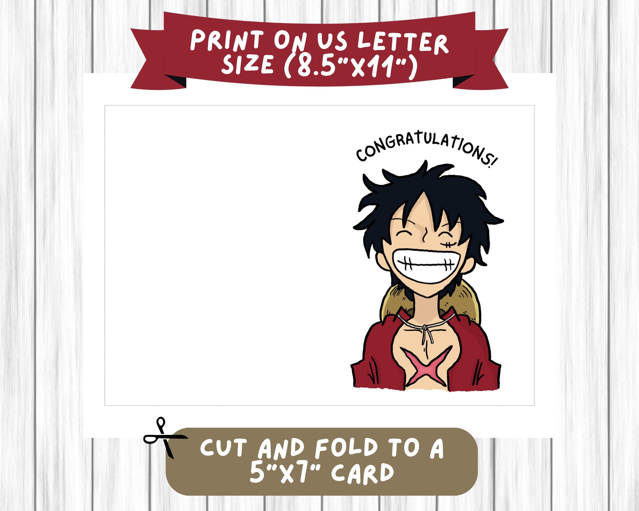 Anime Congratulations Card | PDF Instant Download | Anime Celebration ...