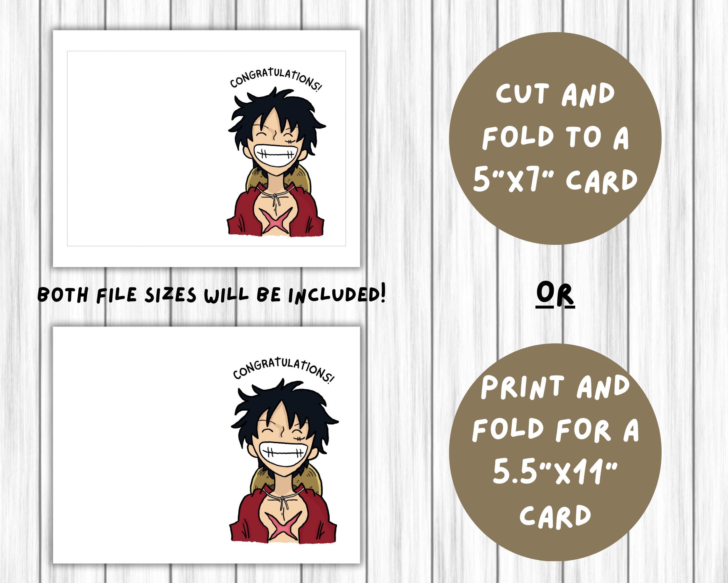 Anime Congratulations Card | PDF Instant Download | Anime Celebration ...