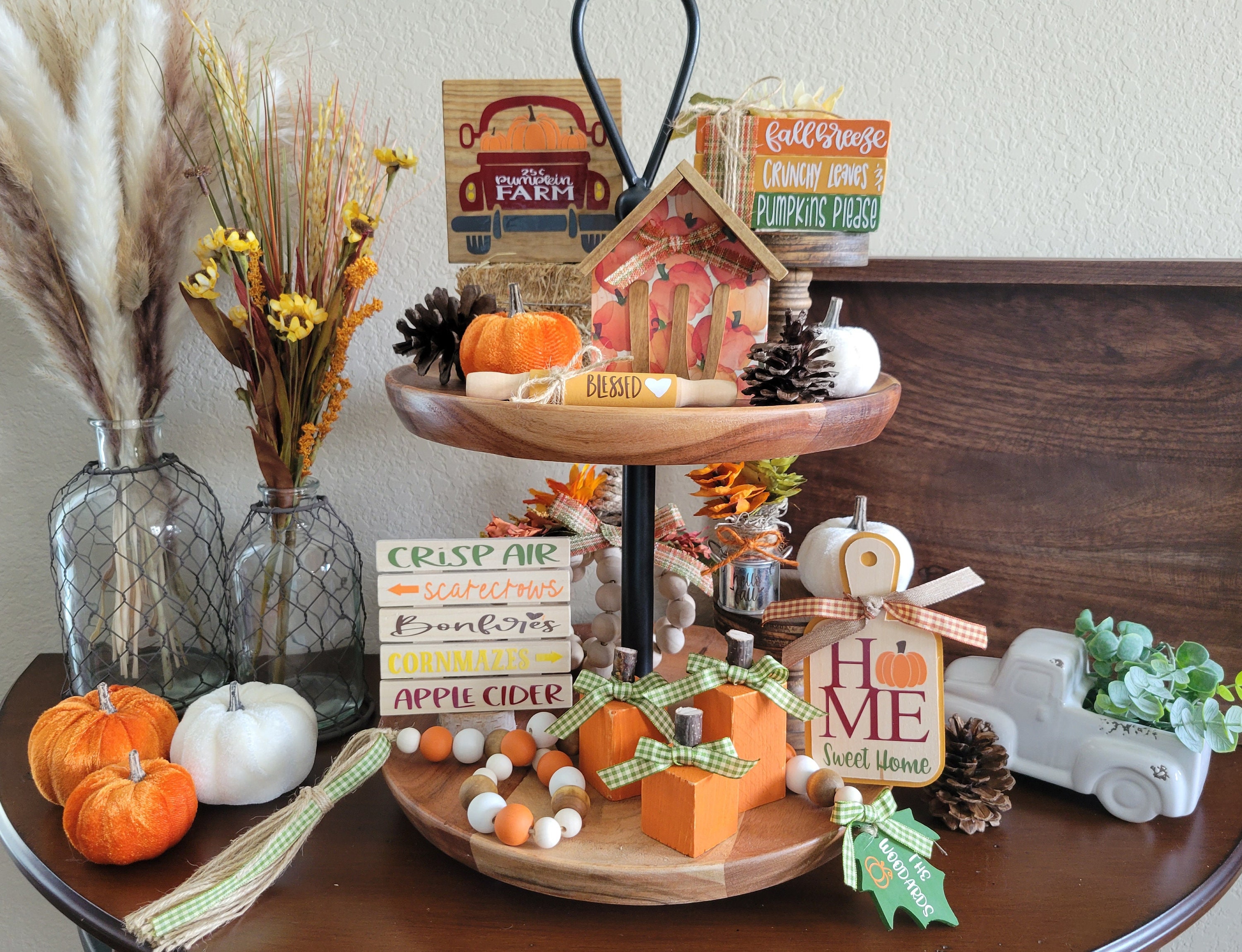 Fall Tiered Tray Decor Bundle, Home Decor, Fall Tiered Tray, Tiered ...