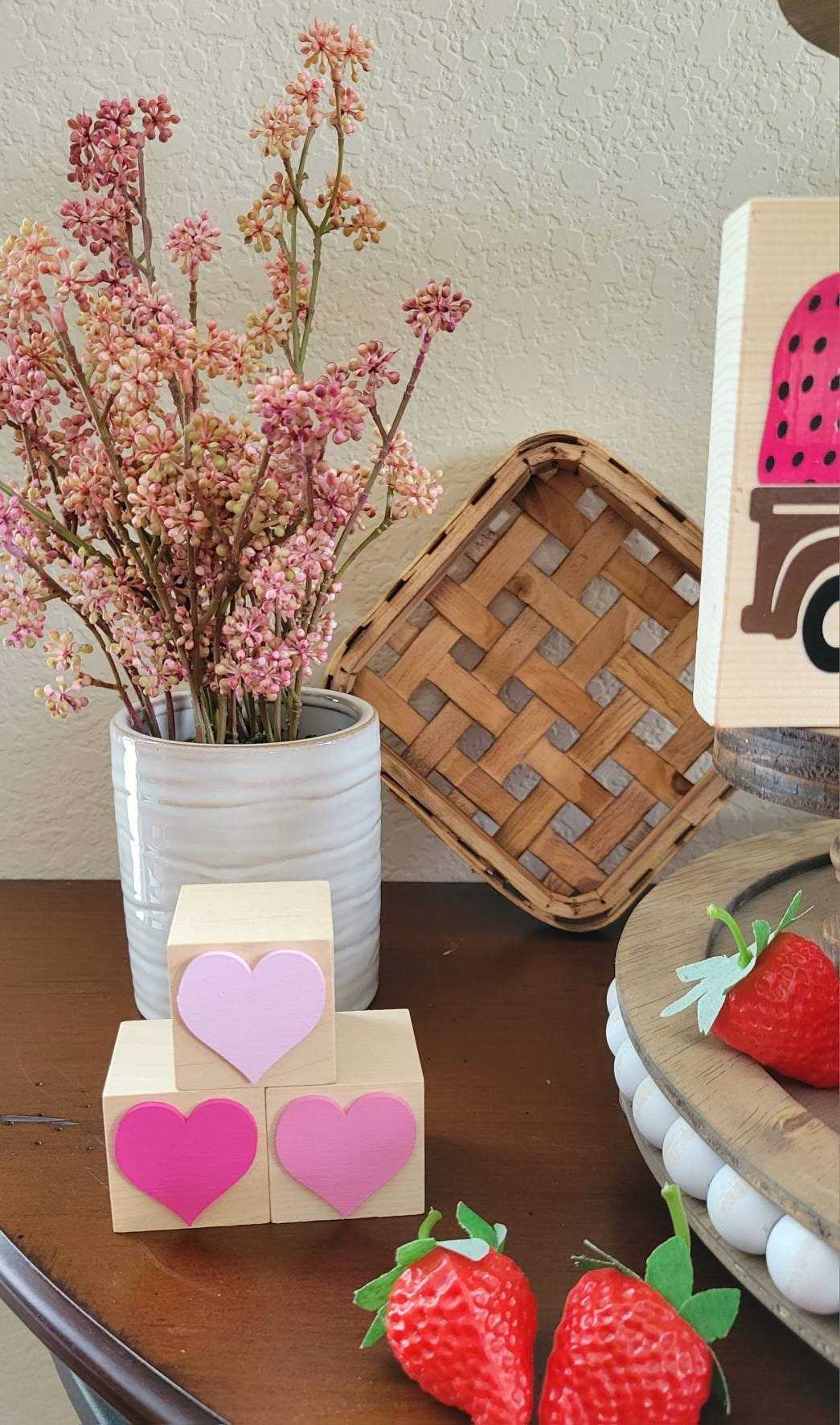 Strawberry Tiered Tray Decor, Tiered Tray, Strawberry Decor, Life is ...