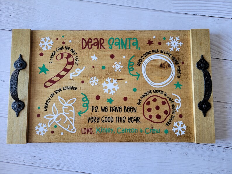 Cookies for Santa Tray, Santa Cookie Tray, Christmas Eve, Treats for ...