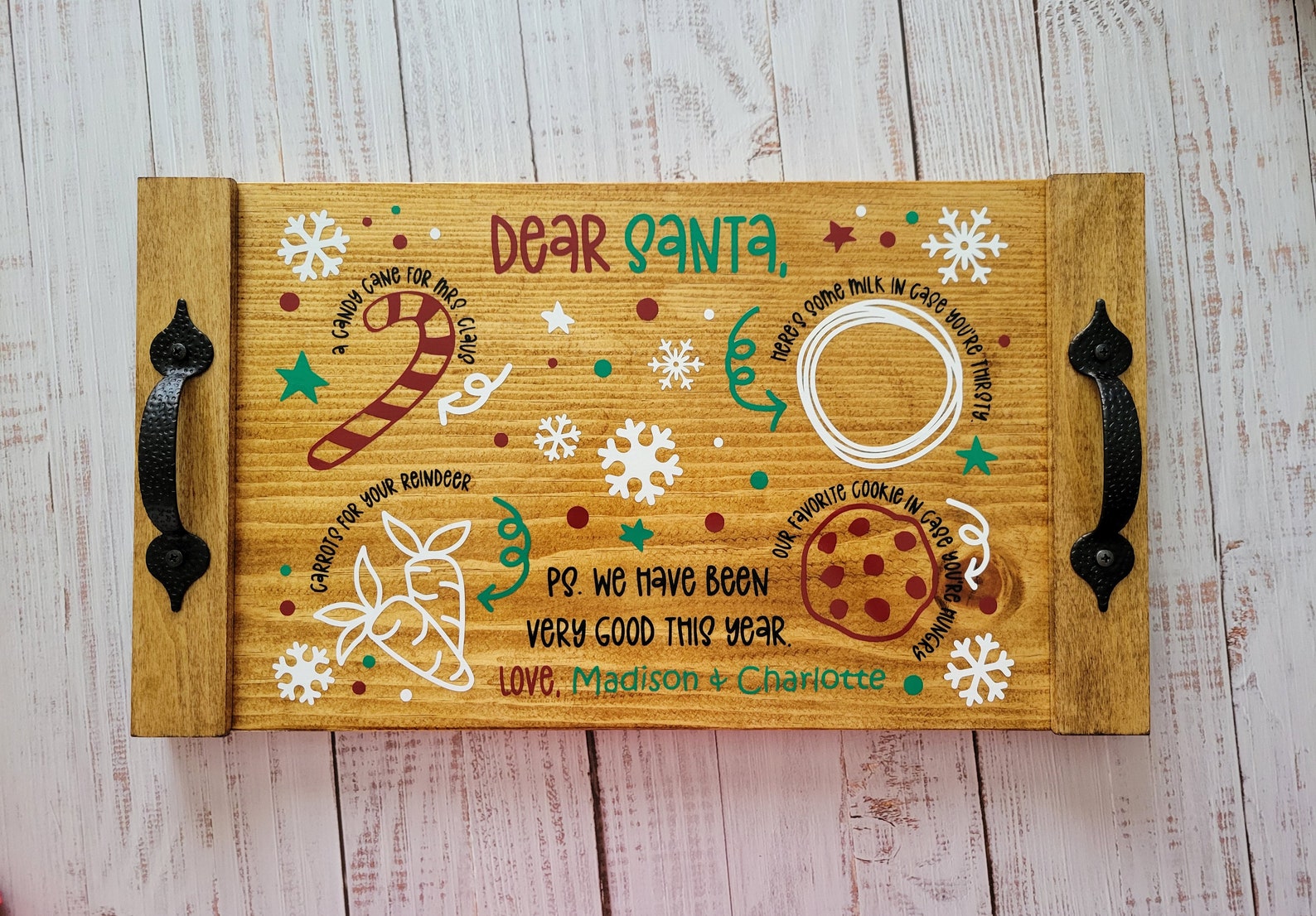 Cookies for Santa Tray, Santa Cookie Tray, Christmas Eve, Treats for ...