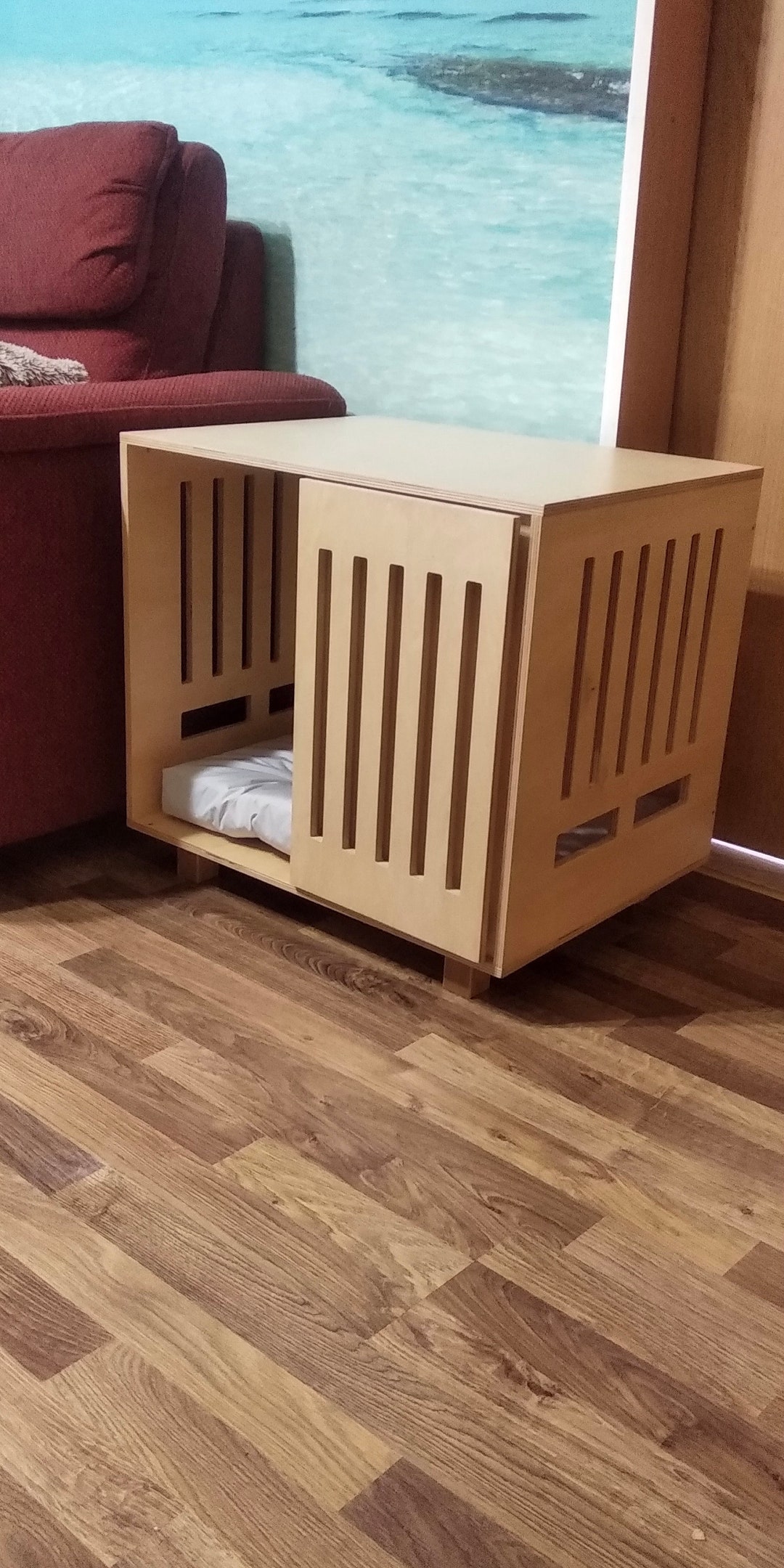 Modern Dog Crate With Hinged Door With a Latch. Dog Kennel, Dog House ...