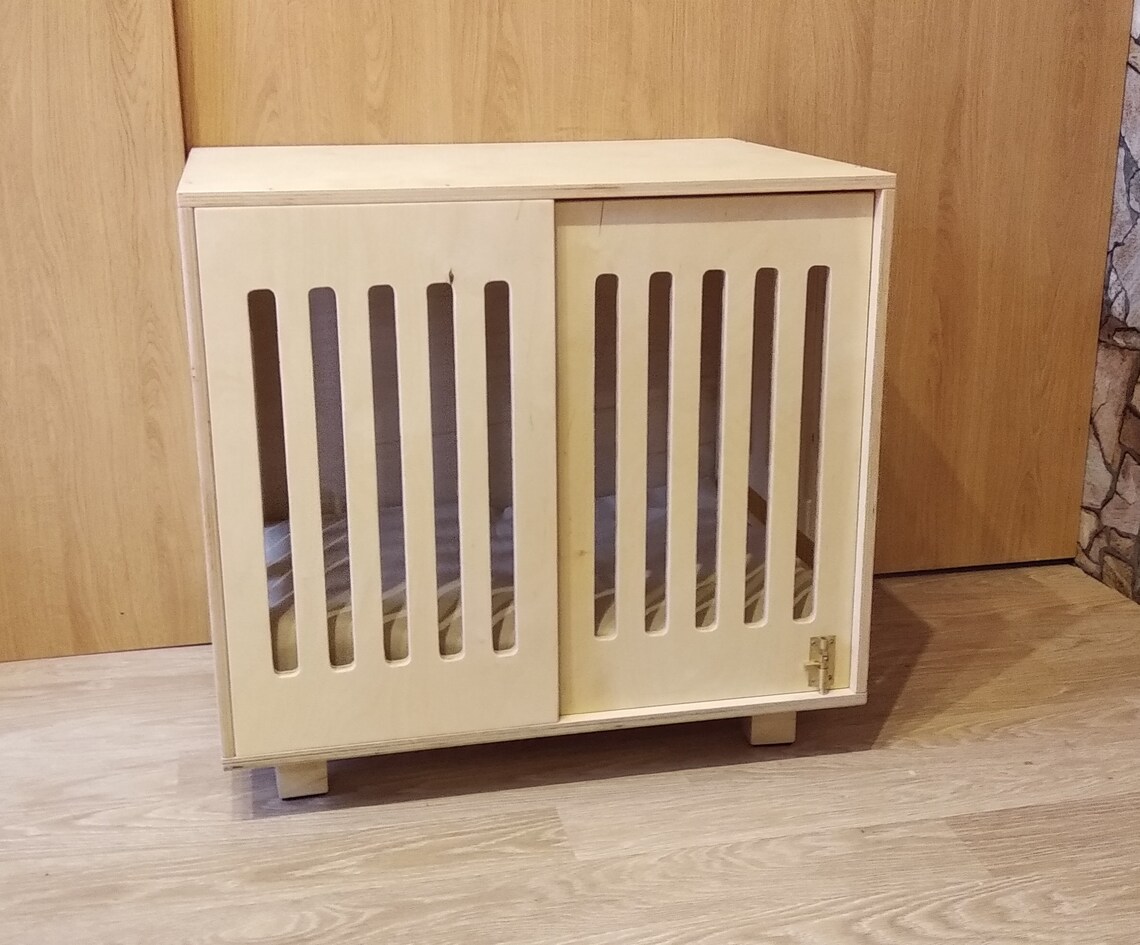 Modern Dog Crate With Sliding Door With a Latch. Dog Kennel - Etsy