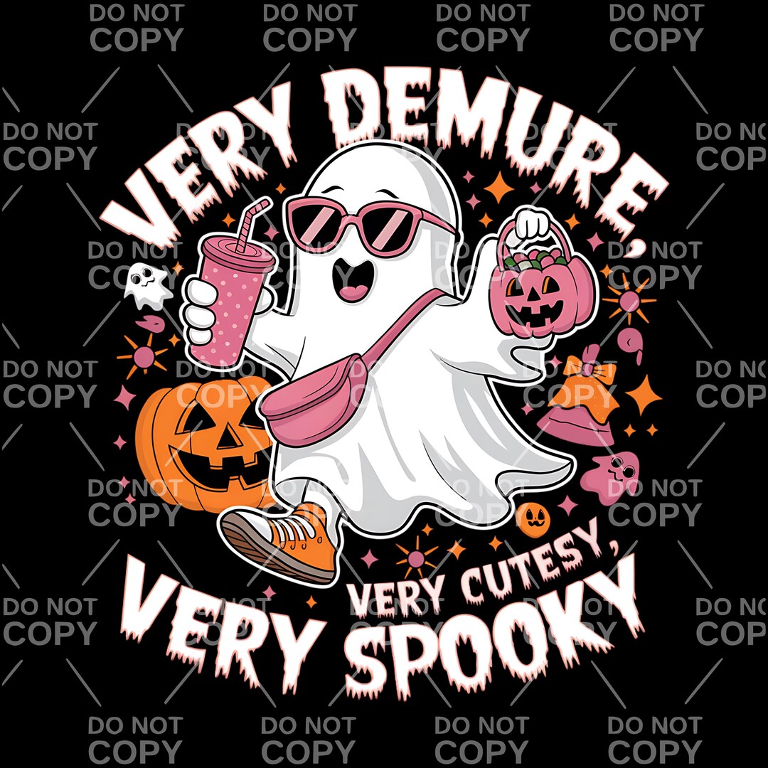 Very Demure Sheet Ghost Halloween PNG Sublimation Design - Etsy