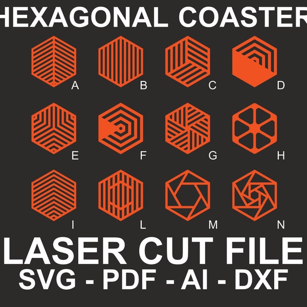 Hexagonal Coasters - Etsy