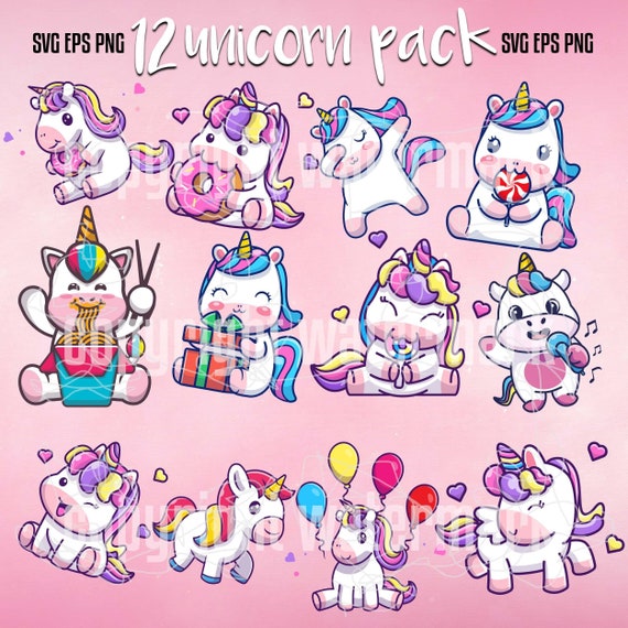 Unicorn Bundle Pack Bundle Svg Unicorn Horn Unicorn - Etsy
