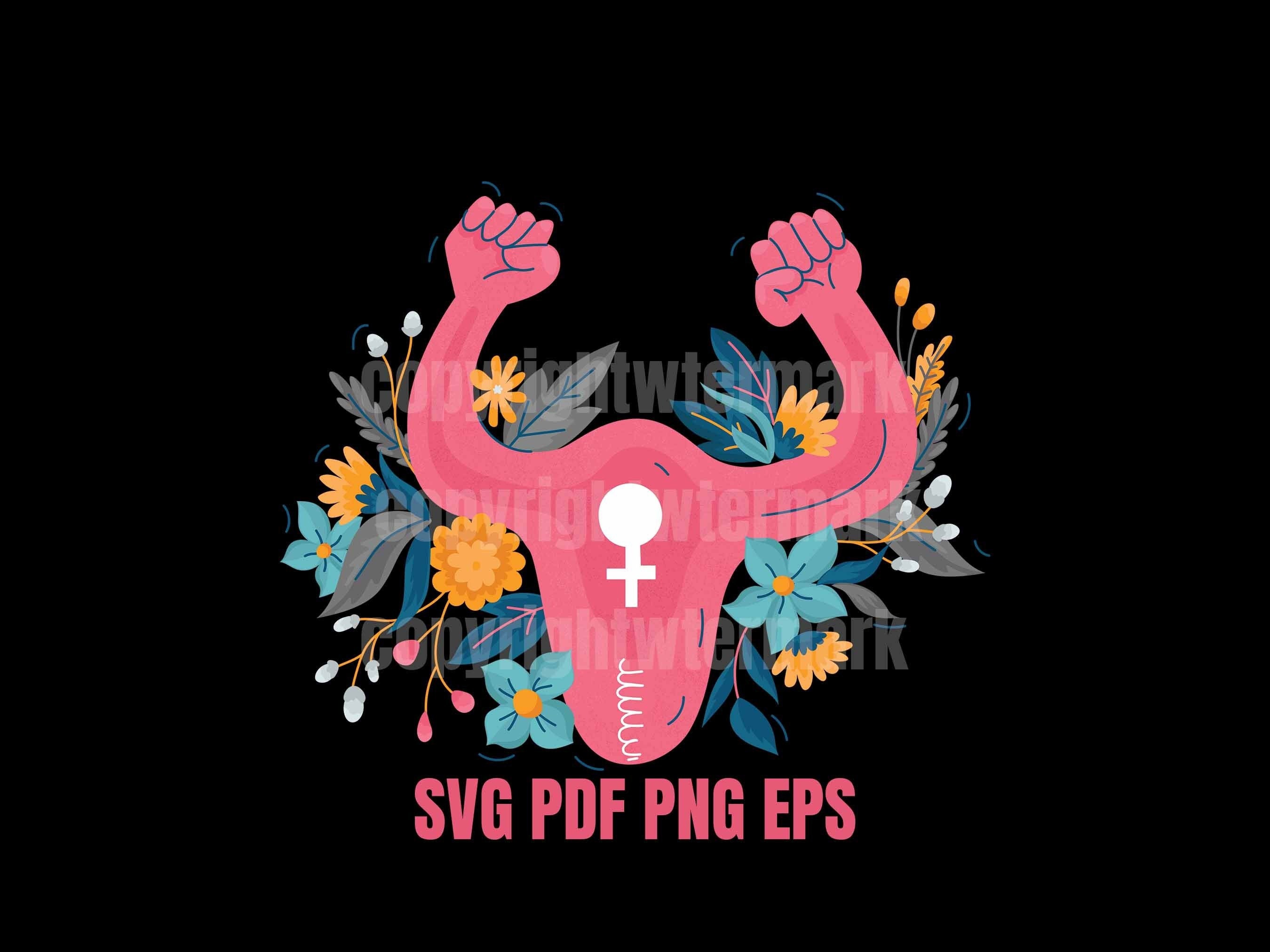 Flower Floral Uterus Svg Uterus Finger Svg Angry Uterus Svg - Etsy Hong ...