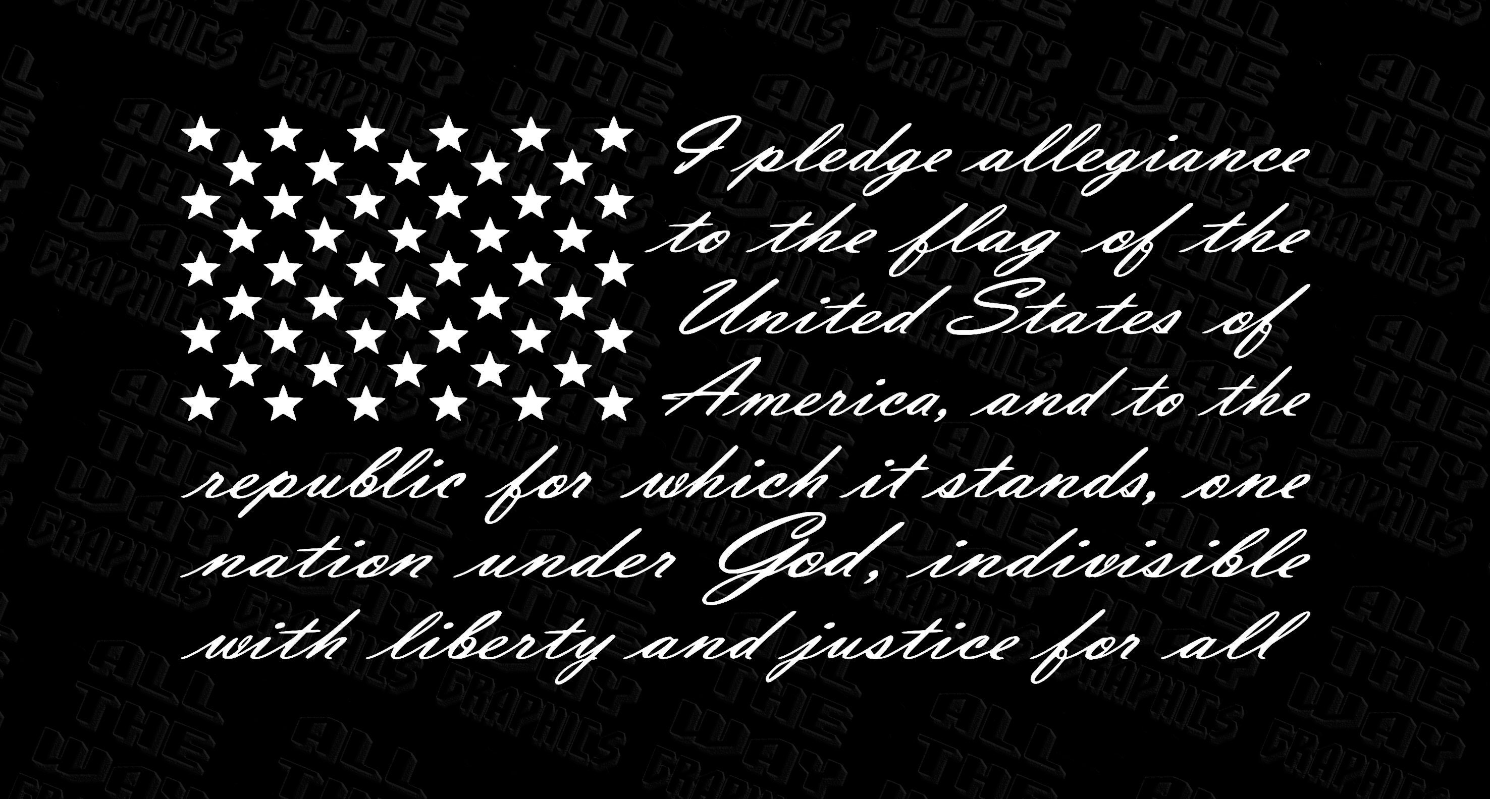 Pledge of Allegiance American Flag Decal US Vinyl Truck Window - Etsy