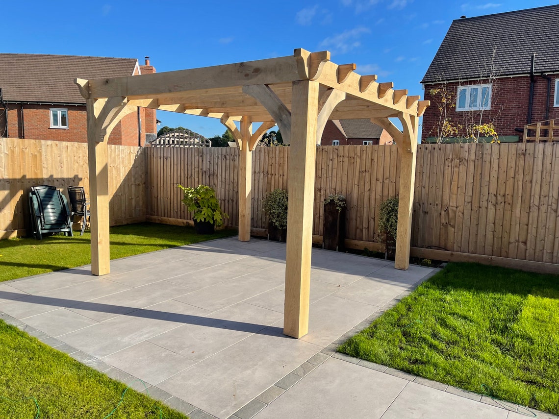 3m X 3m Handmade Oak Pergola - Etsy