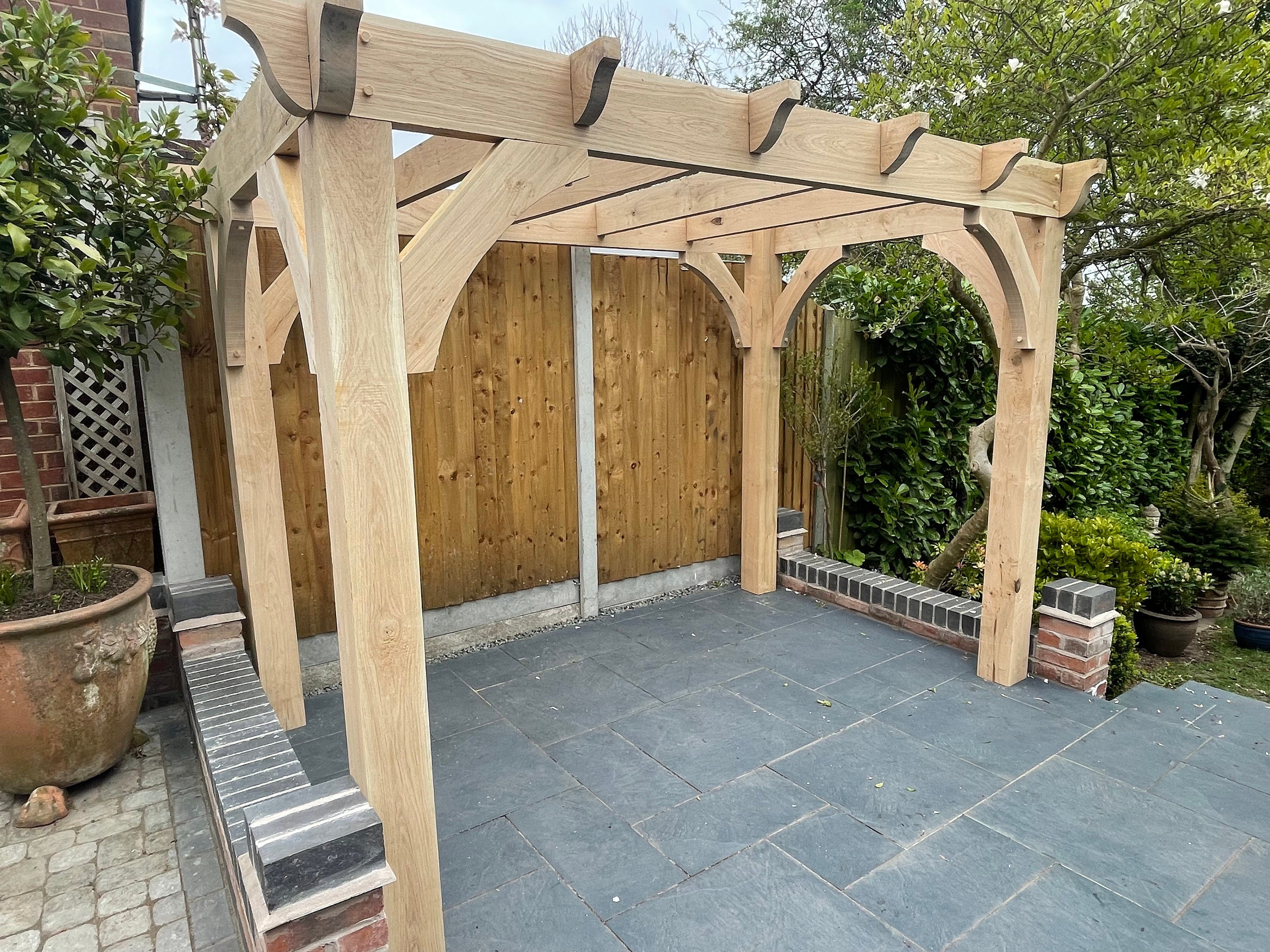 Oak Pergola 3m X 2m Handmade - Etsy Australia