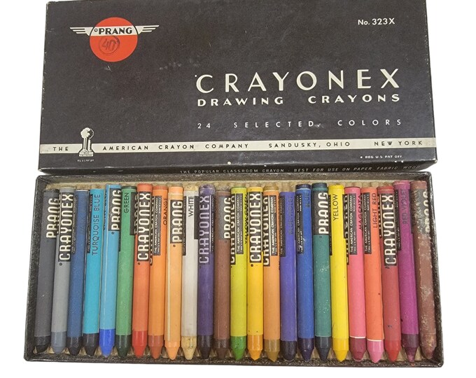 Vintage NOS Prang Crayonex 24 Count Drawing Crayons No. 323X - Etsy