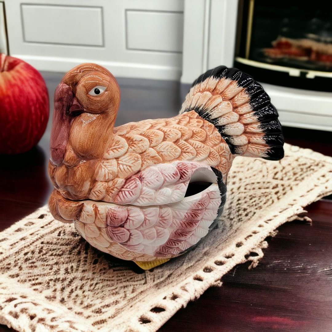 Vintage Taiwan Turkey Autumn Thanksgiving Gravy Soup Holiday Trinket ...
