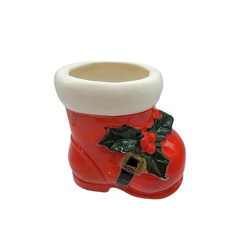 Vintage Red PARMA Japan Santa Christmas Boot Planter - Etsy