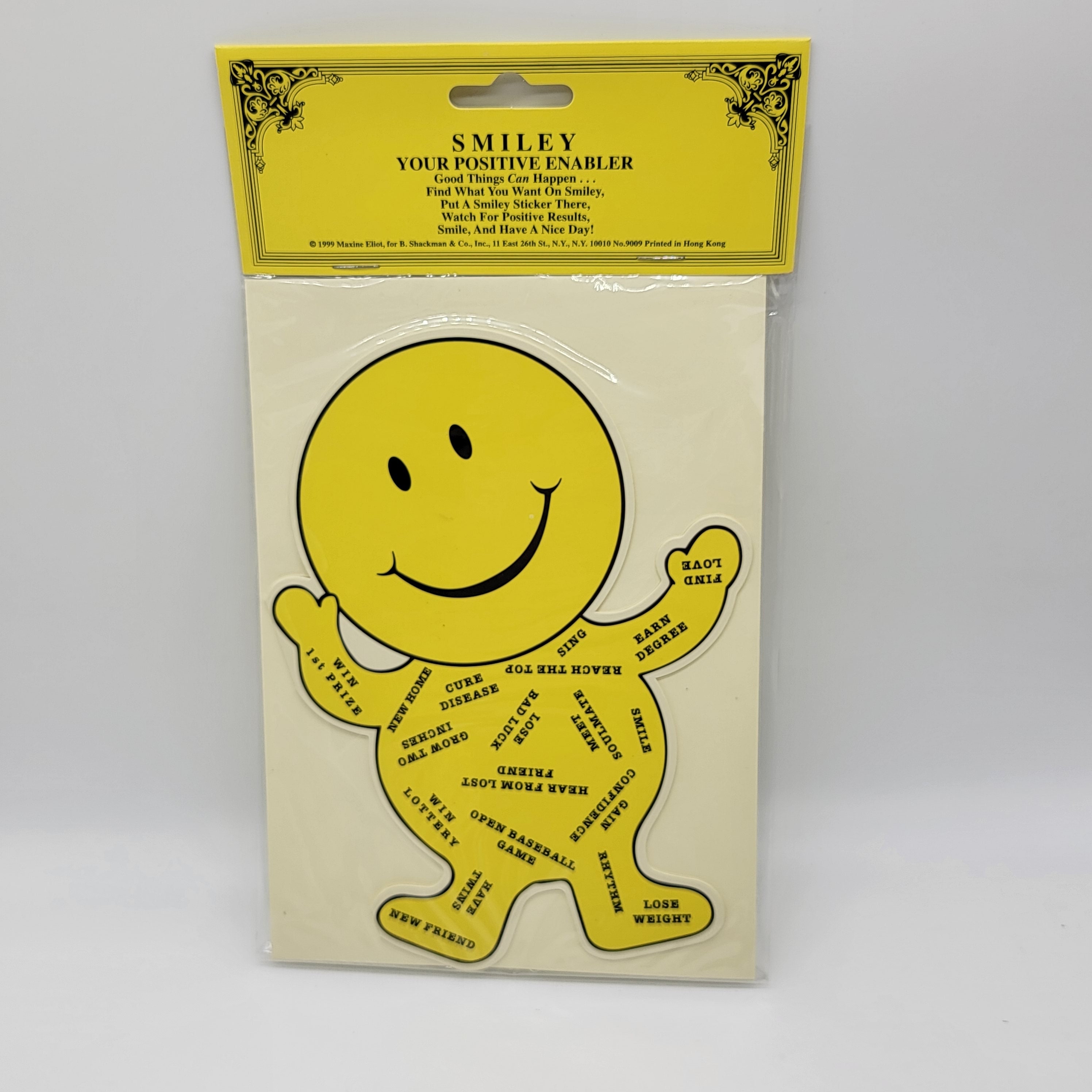 NOS 1999 Shackman Smiley Your Positive Enabler Happy Face Card and ...