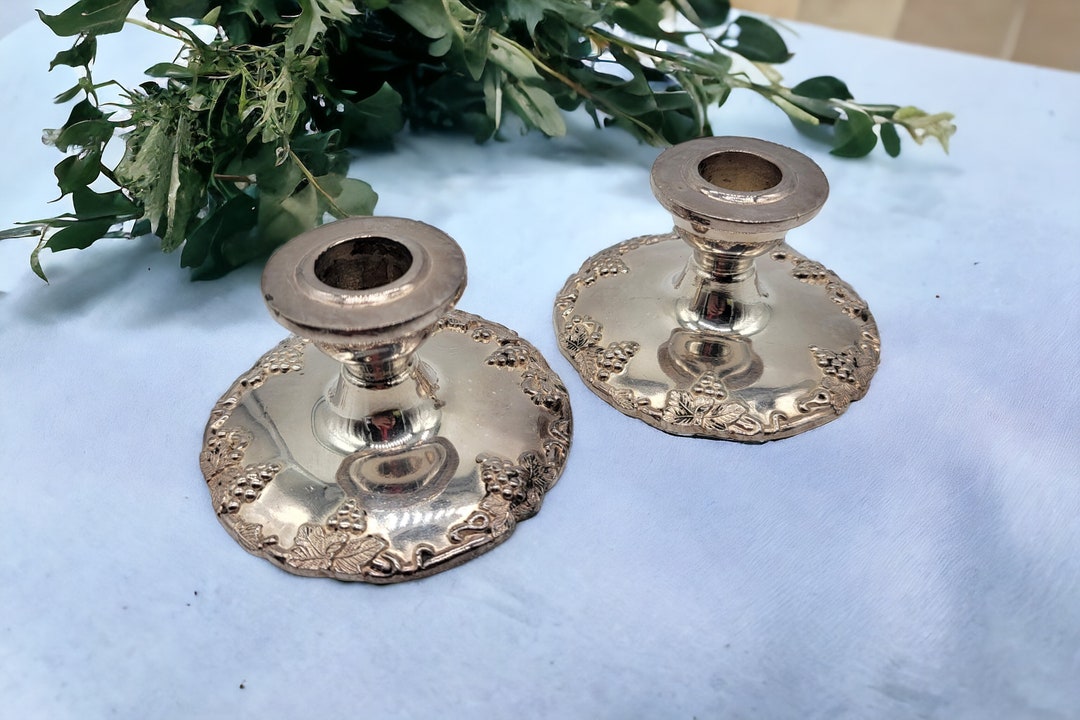 Viking Silver EP Lead Candlestick Taper Holders #803 - Etsy