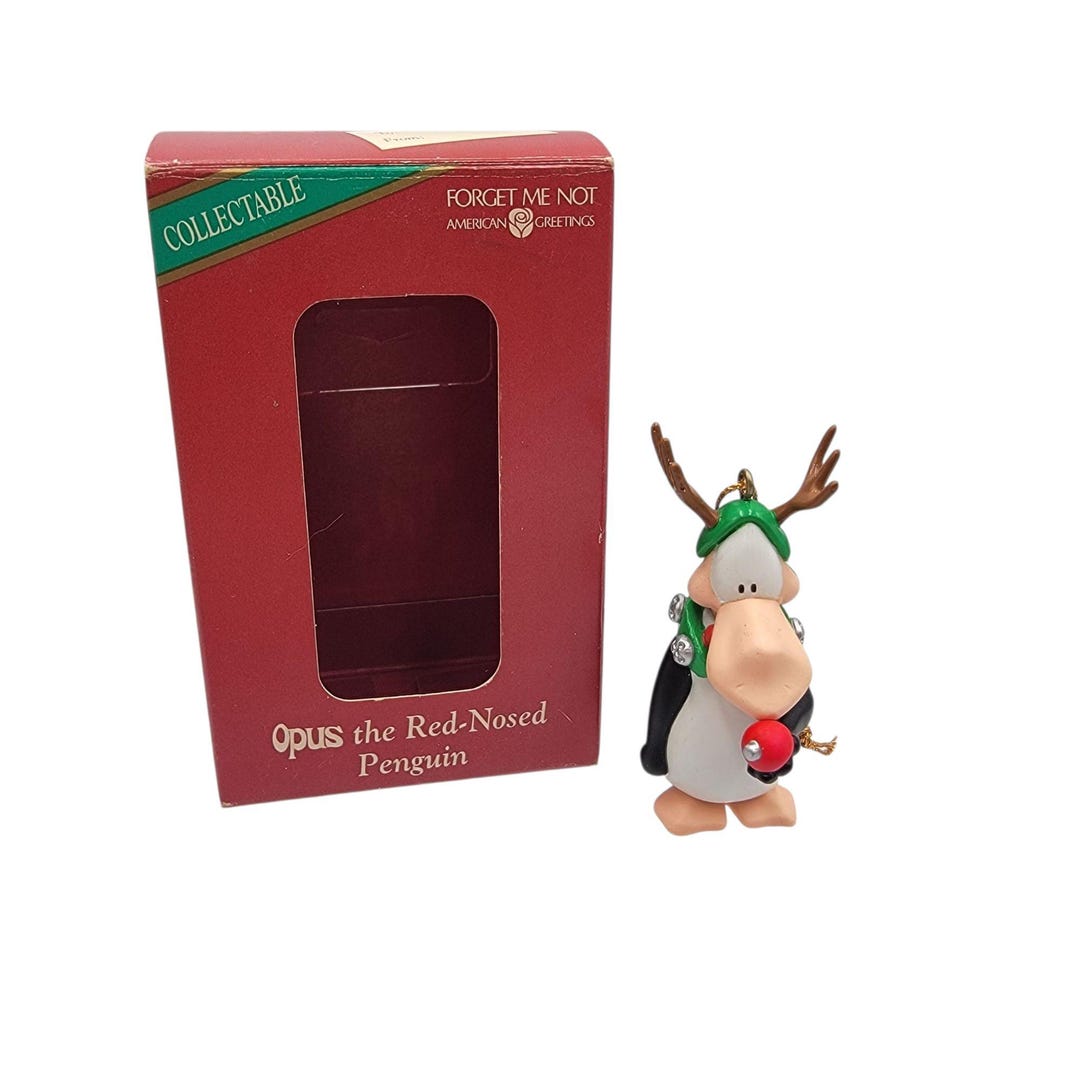 1994 Opus the Red-nosed Penguin Ornament by American Greetings - Etsy