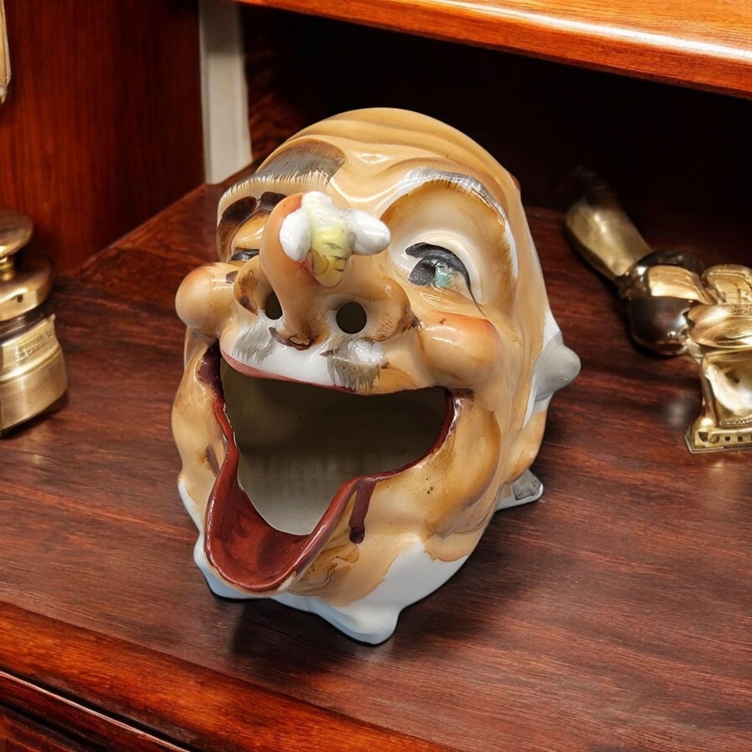 Tilso Japan Clown Hobo Pirate Bumblebee Nose Head Face Ashtray Figurine ...
