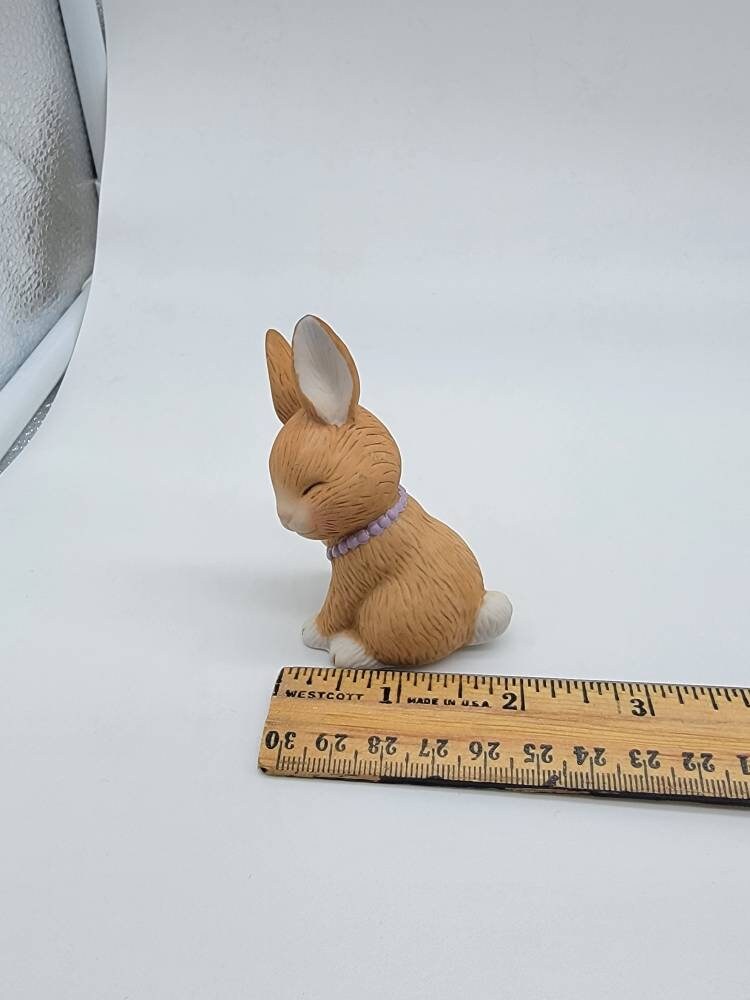 Vintage 1990 Avon Bunny With Purple Necklace - Etsy
