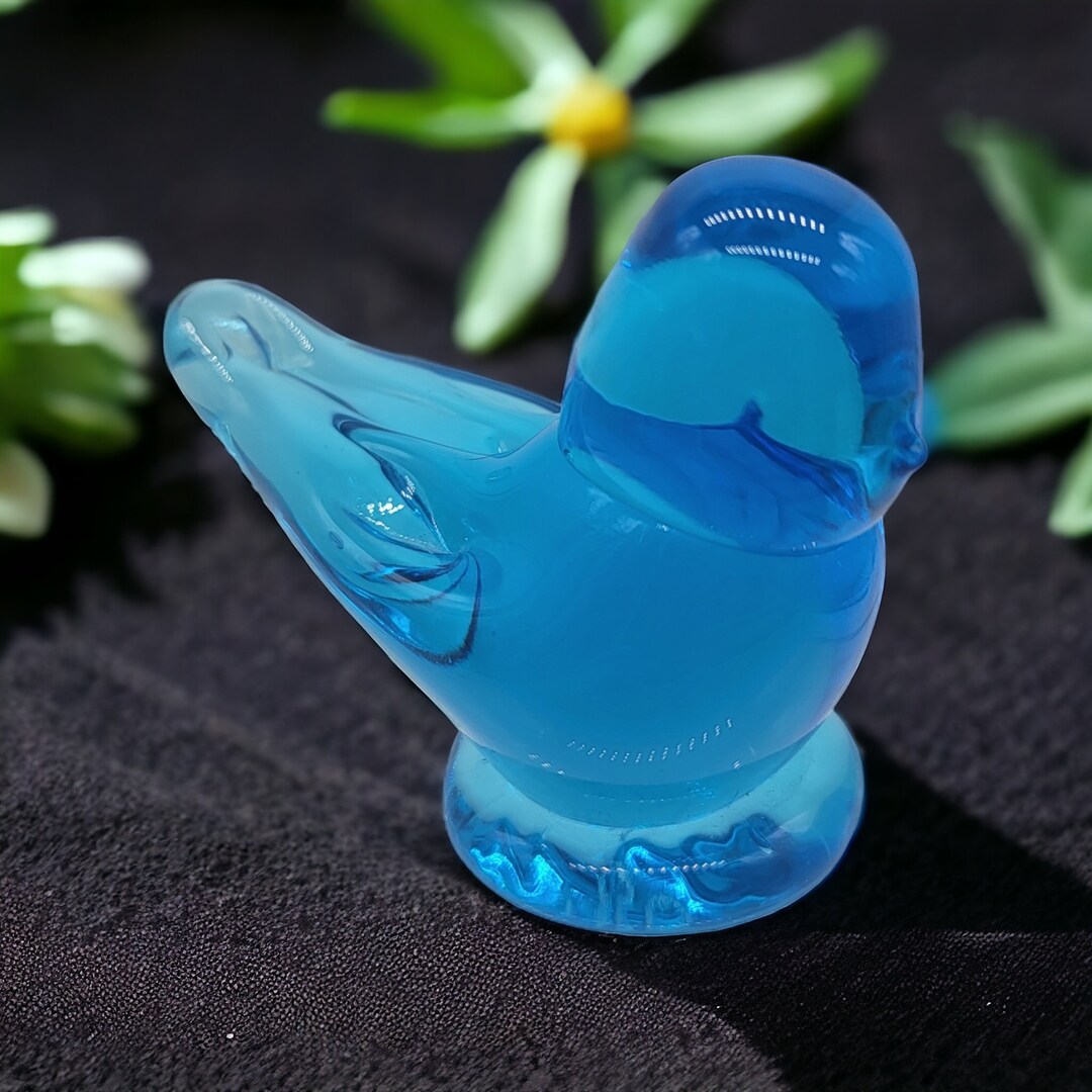 Ron Ray Signed Art Glass Bluebird of Happiness 1995 - Etsy
