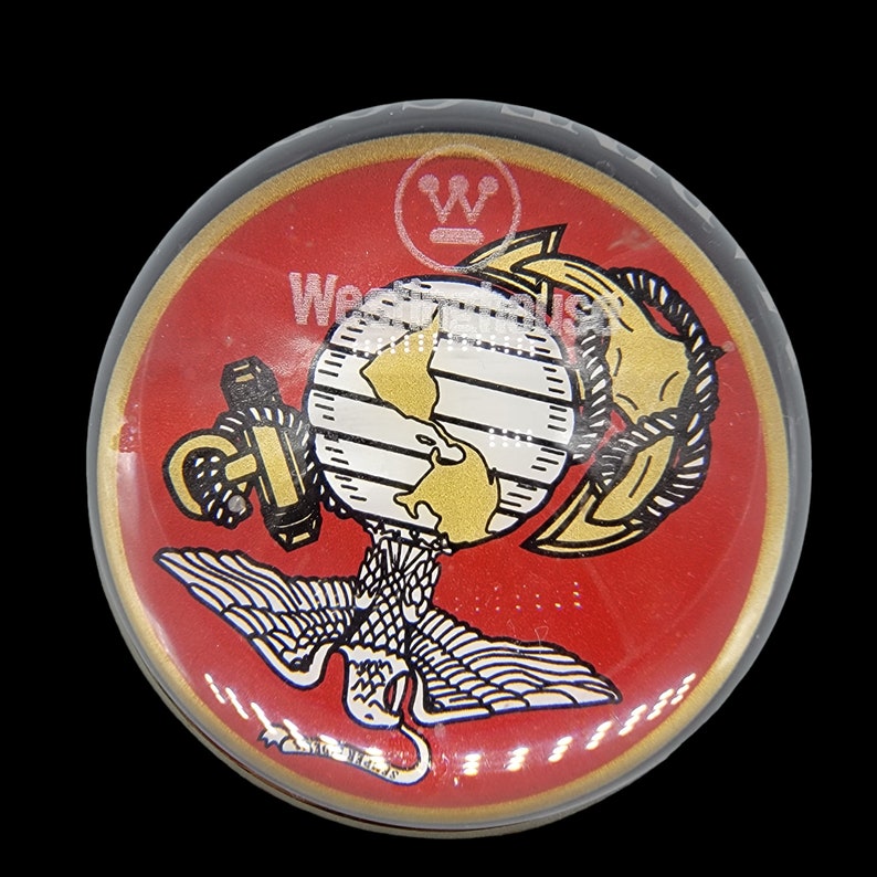 Westinghouse Semper Fidelis Life Symbols Marine Corps Domed Paperweight ...