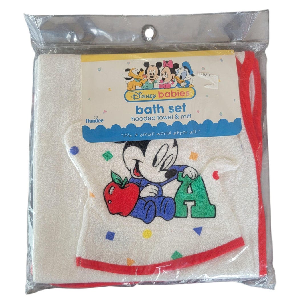 NOS Dundee Disney Babies Hooded Bath Set With Towel & Mitt - Etsy