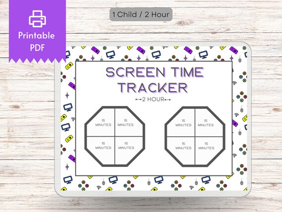 Screen Time Tracker Screen Time Chart Habit Tracker 1 - Etsy