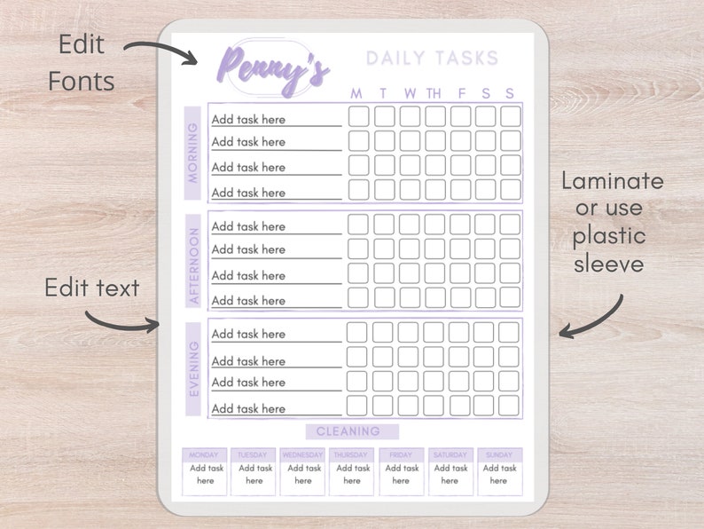 Chore Chart for Kids, Daily Chores, Habit Tracker, Reward Chart, Kids ...