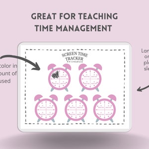 Screen Time Tracker, Screen Time Chart, Habit Tracker 1 Child/5 Hour - Etsy