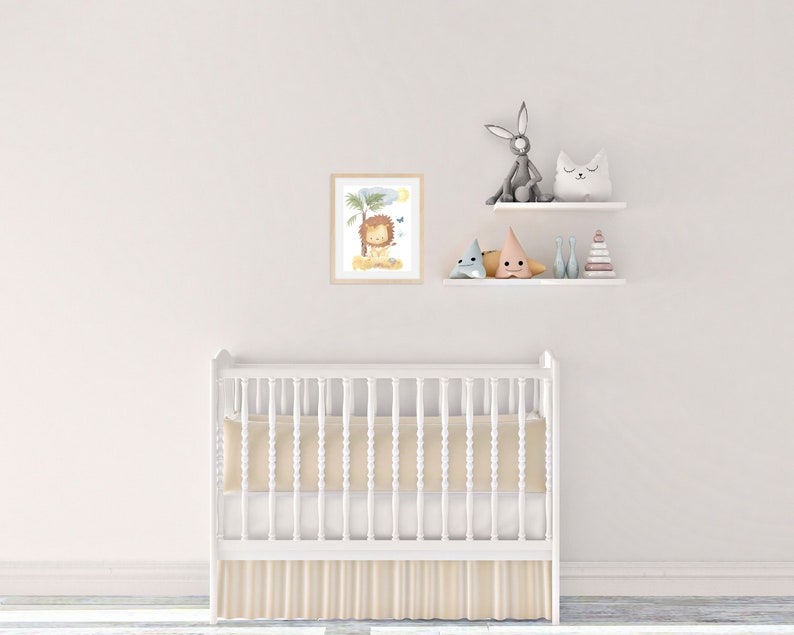 Safari Nursery Lion Décor, Jungle Nursery, Lion Printable Nursery Wall ...