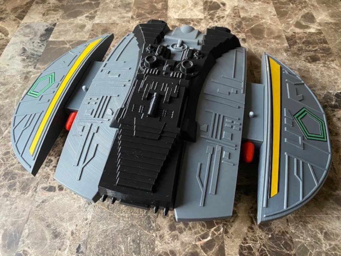 Battlestar Galactica Custom Designed 3D Printed Classic Cylon Raider - Etsy