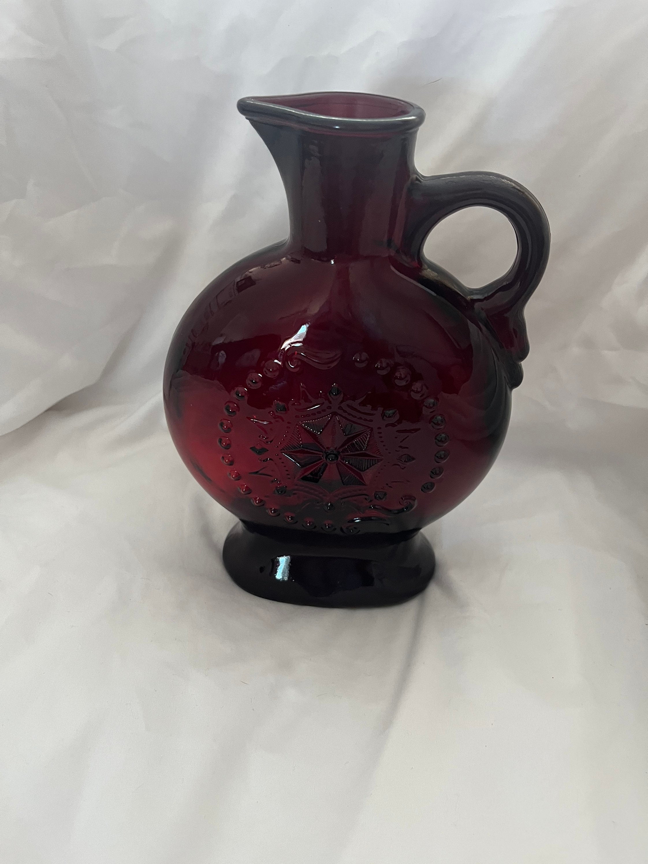 Wheatonware Ruby Red Star Decanter - Etsy