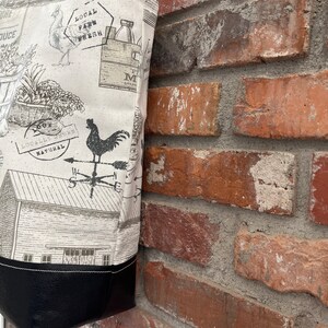 Farmhouse Canvas Tote Bag, Large Zipper Pocket, Grocery Market - Etsy