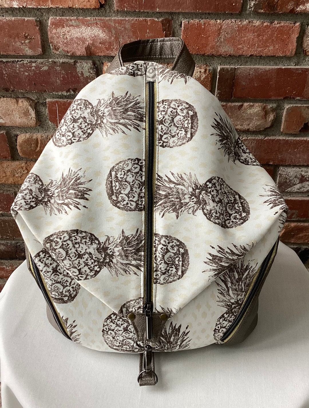 Full Size Denver Backpack With Lots and Lots of Pineapples - Etsy