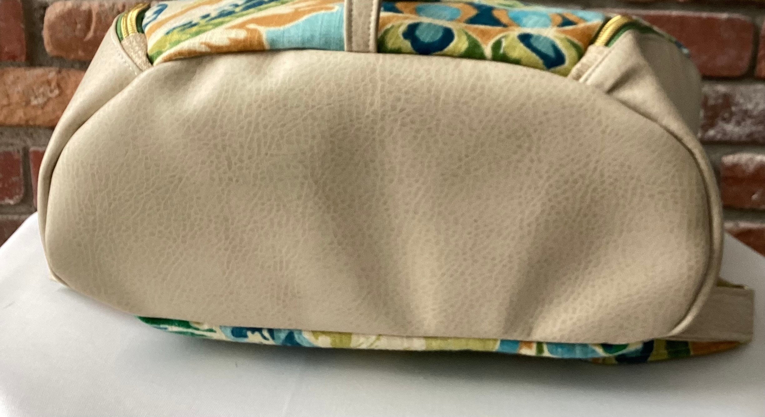 Full Size Denver Backpack With Fun Spring Colors and Beige Side Pockets ...