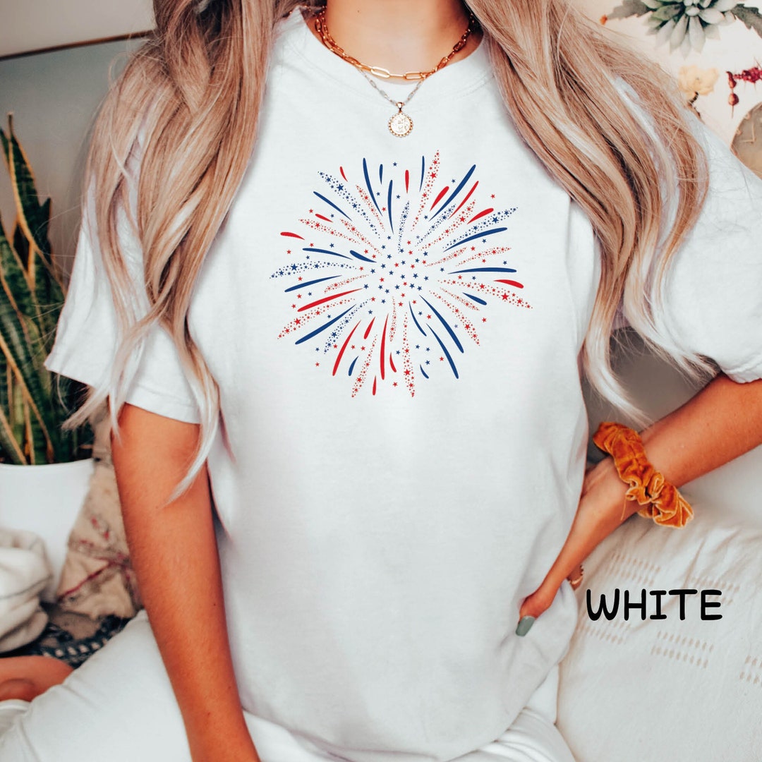 Comfort Colors® Firework USA Shirt, 4th of July T-shirt, Independence ...