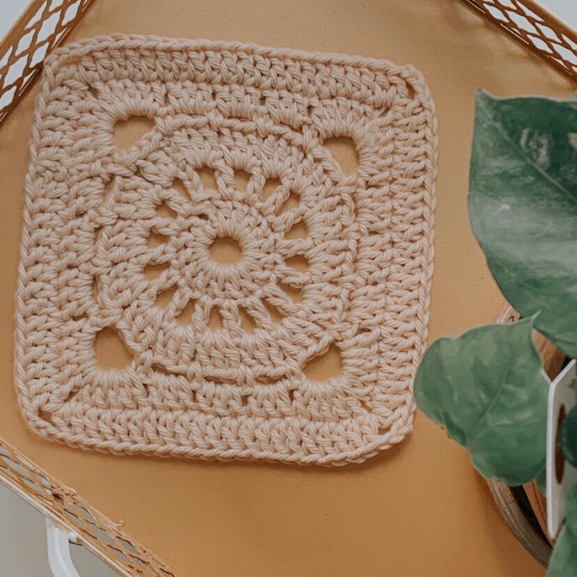 Granny Square Crochet Coaster Mat - Etsy