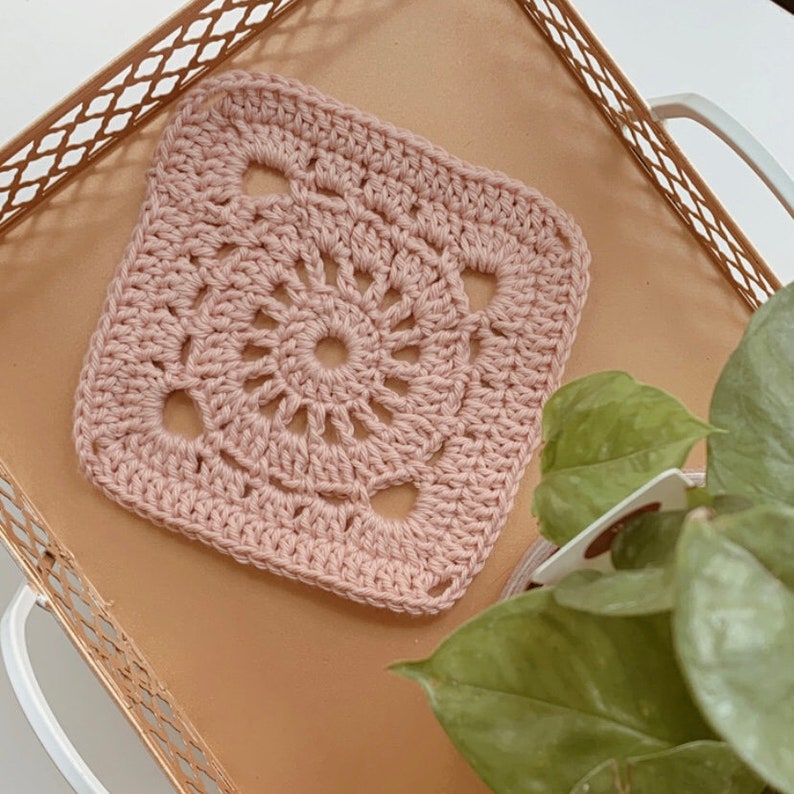 Granny Square Crochet Coaster Mat - Etsy