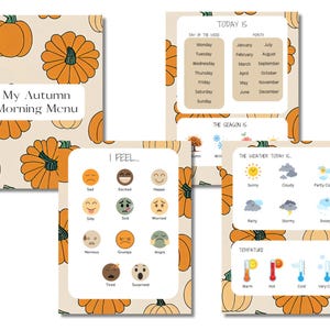 Autumn Morning Menu | Preschool | Homeschool Morning Menu | Morning ...