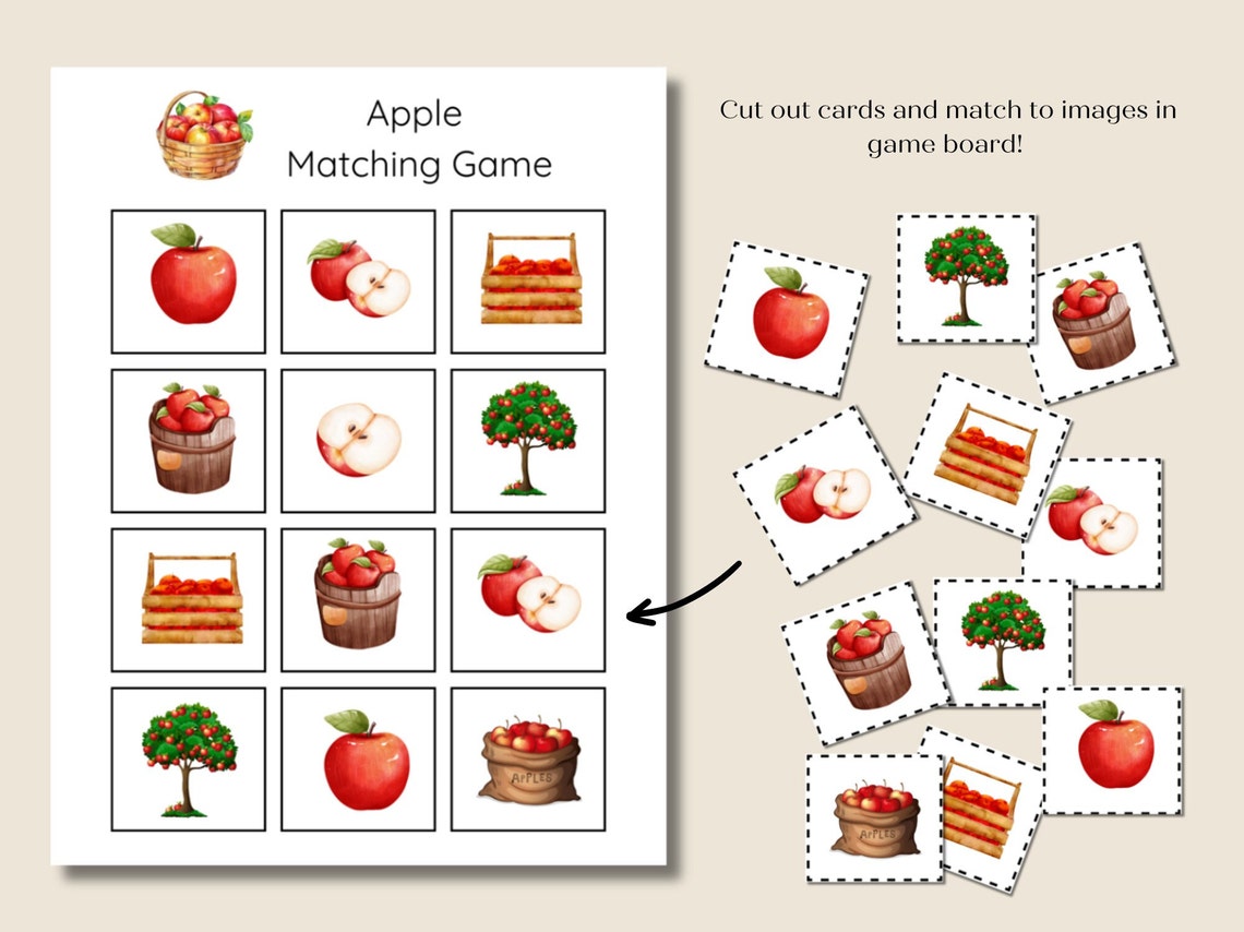 Apple Activity Pack for Kids, Printable Learning Bundle, Apple ...