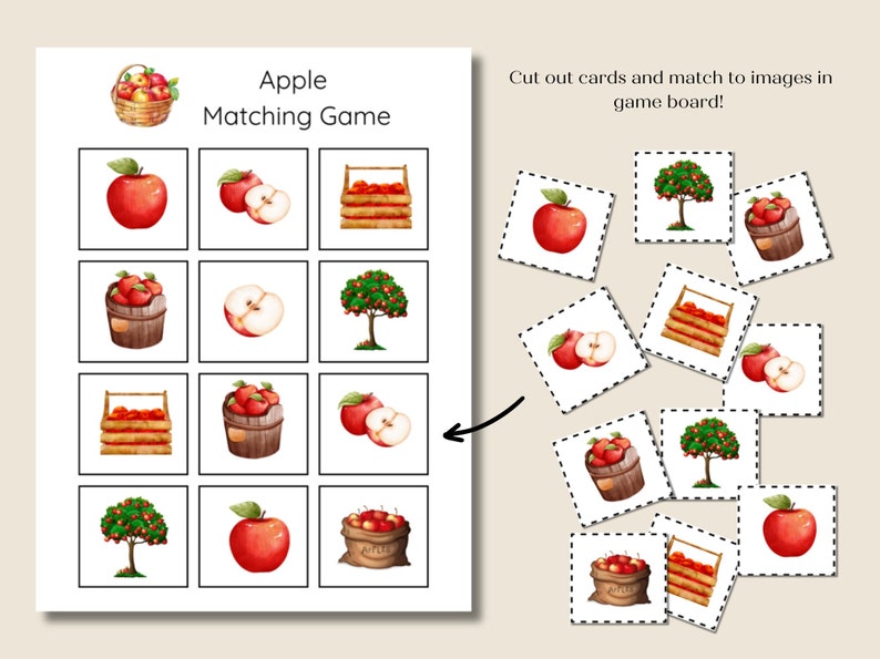 Apple Activity Pack for Kids, Printable Learning Bundle, Apple ...