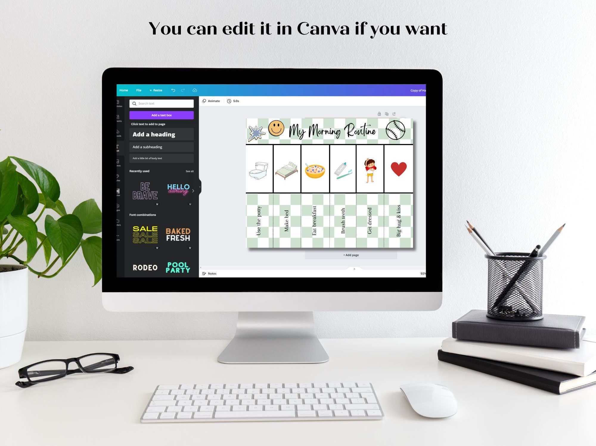 Retro Boys Morning & Evening Routine Chart, Planning Toddler Bedtime ...
