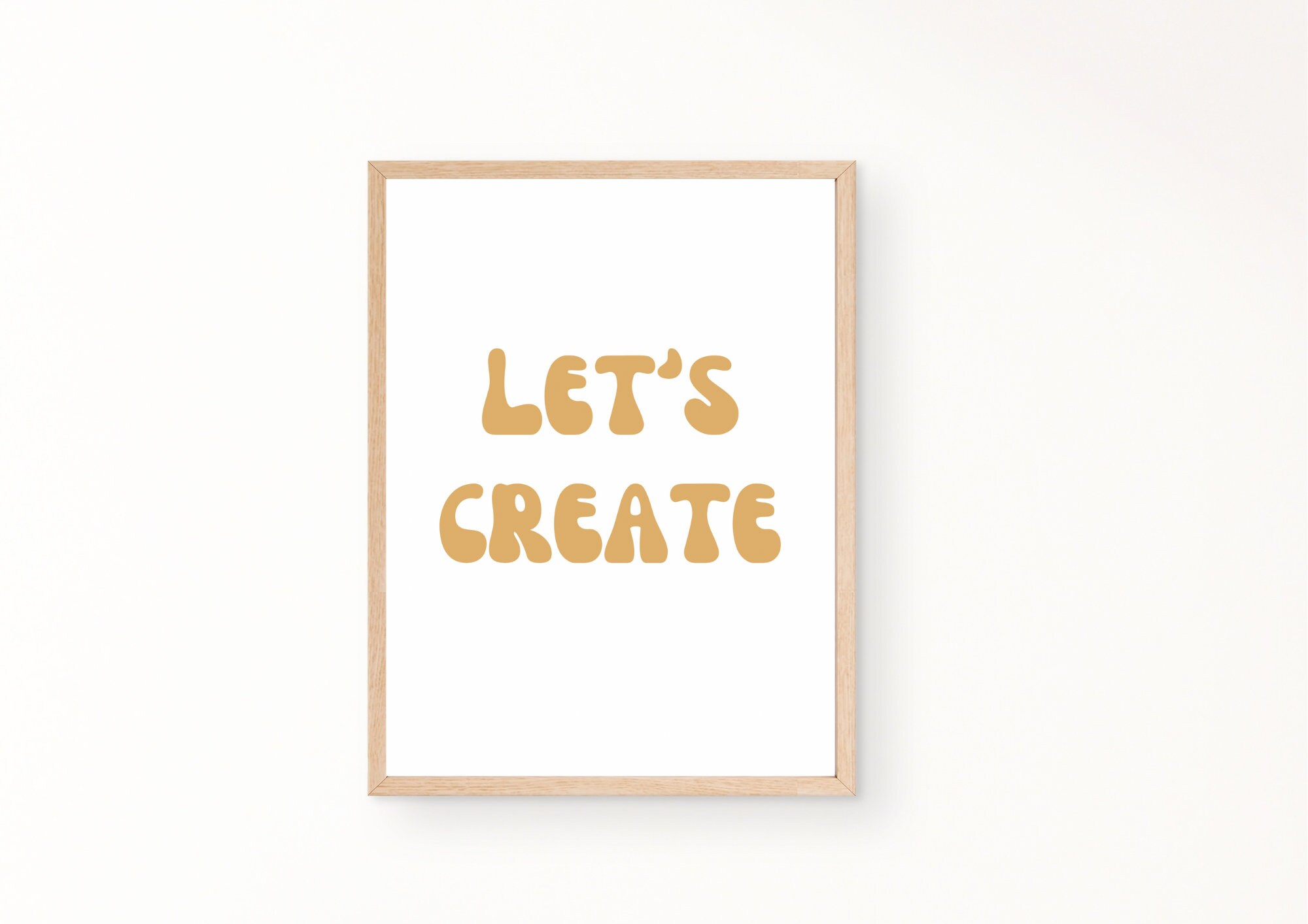 Lets Create Printable | Kids Room Retro Fun Wall Art Print | Kids Wall ...