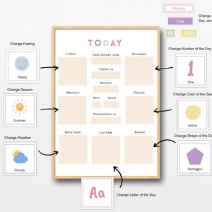Morning Board, Homeschool Calendar, Weather Chart, Kids Daily Calendar ...
