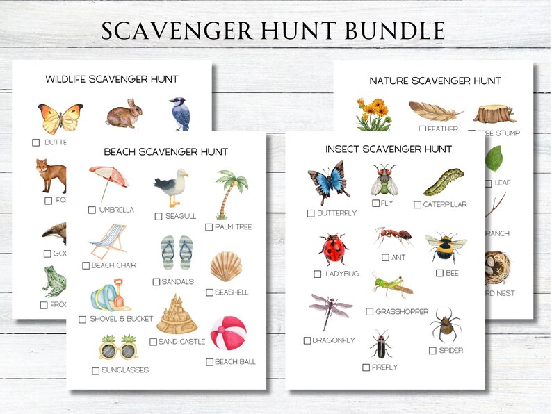 Printable Scavenger Hunt Nature Scavenger Hunt Outdoor - Etsy