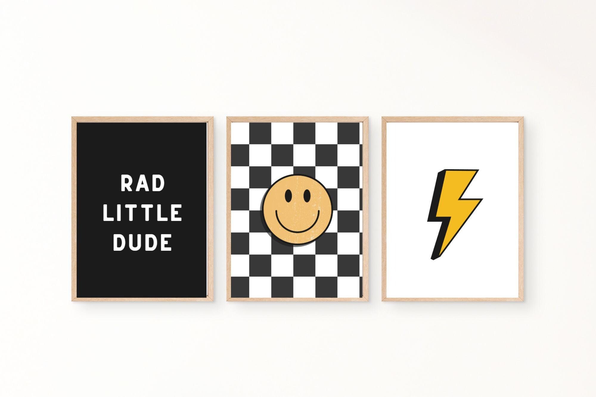 Rad Little Dude Gallery Wall Set of 3 Downloadable Prints, Rad Kids ...
