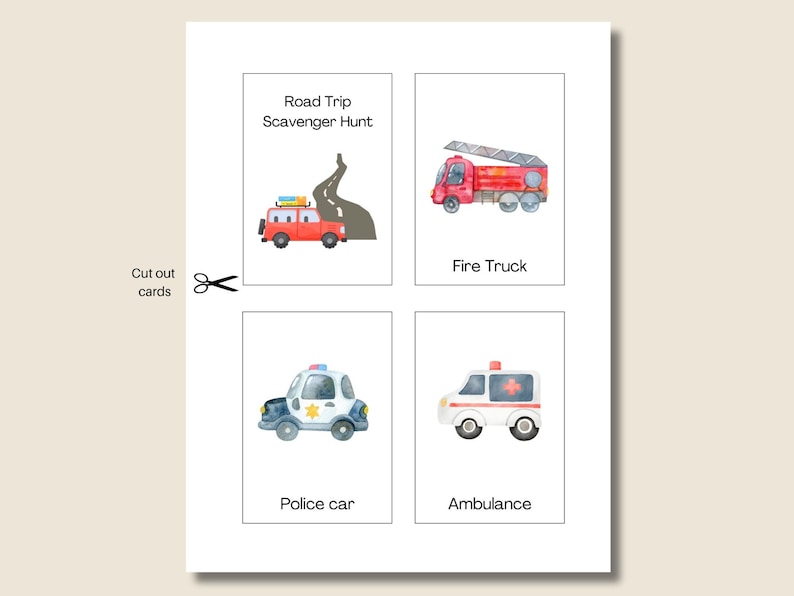 Road Trip Scavenger Hunt for Kids, Travel Kids Activity, Printable Car ...